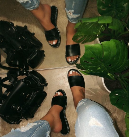 Shoes | New Cute Black Slides True To Size | Poshmark